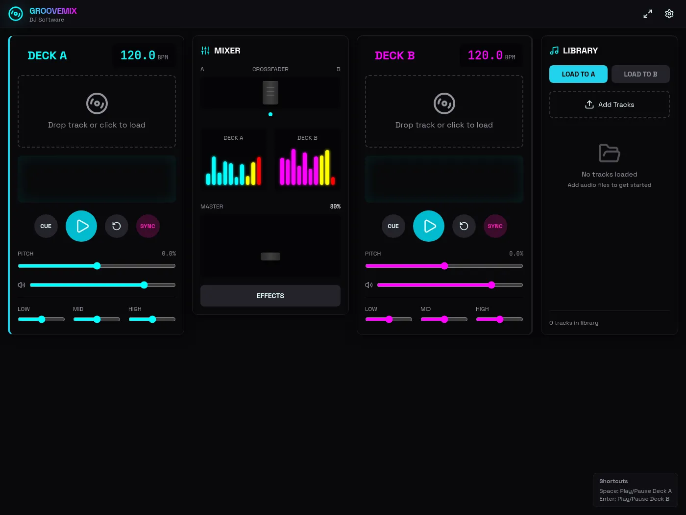 GrooveMix DJ Software