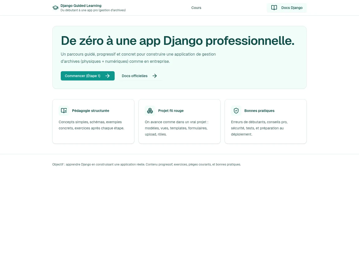 Django Guided Learning App