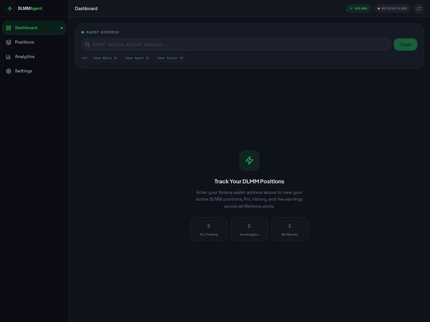 DLMM Agent Dashboard