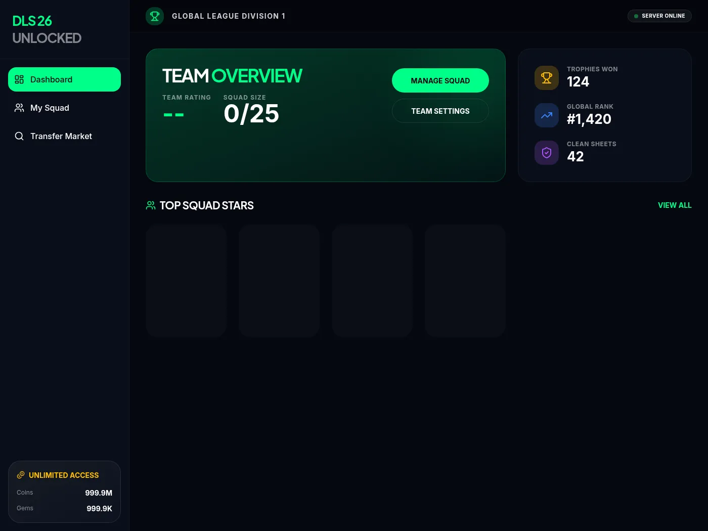DLS 26 Soccer Unlocked