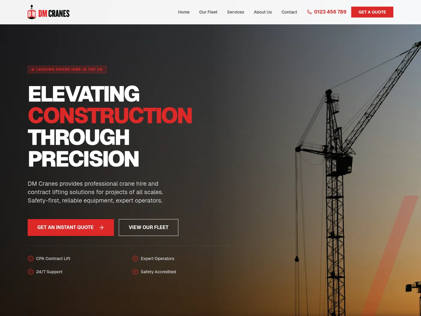 DM Cranes Homepage