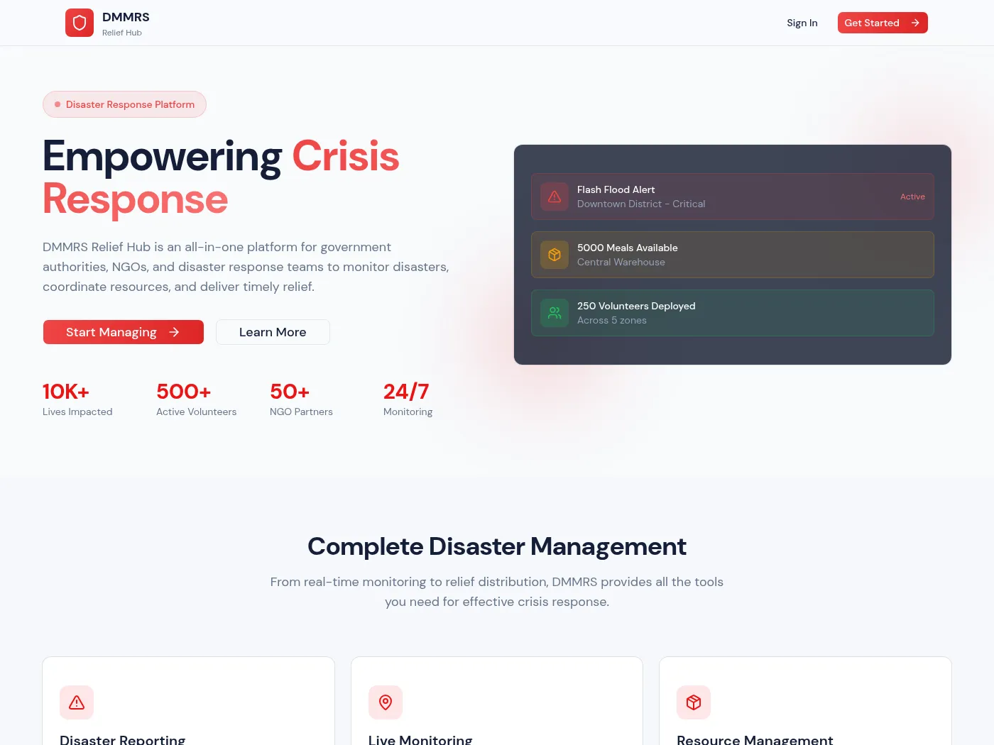 DMMRS Relief Hub