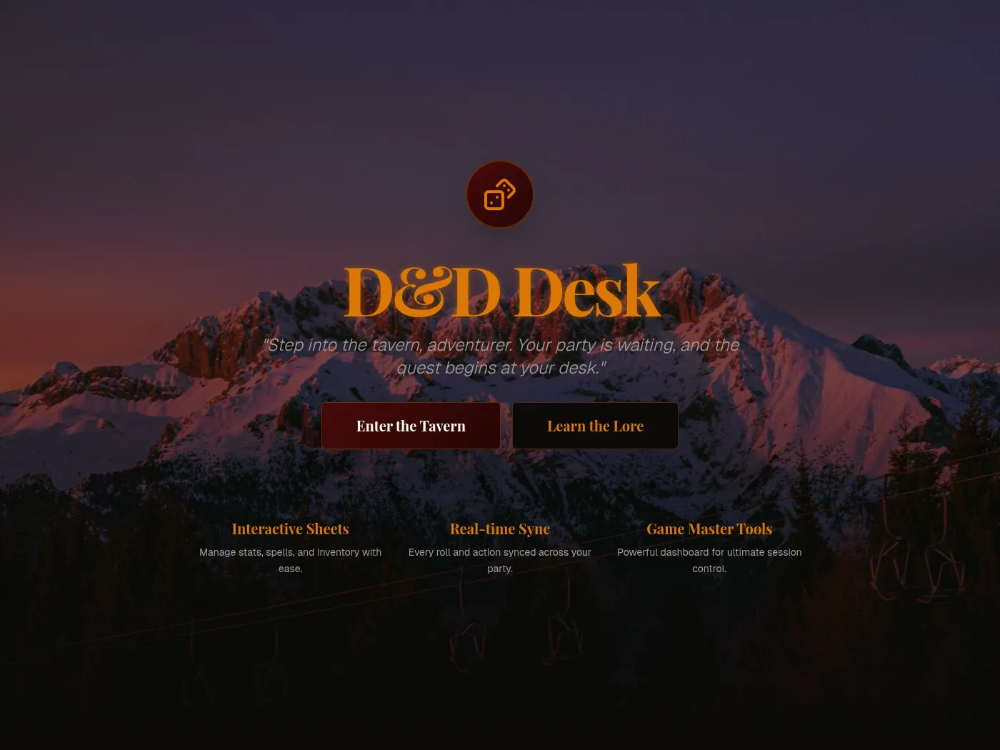D&D Online Desk