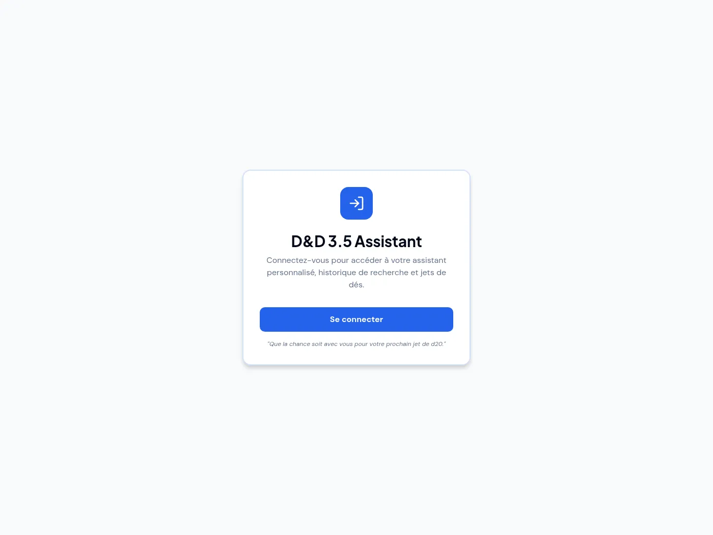 D&D 3.5 Assistant FR