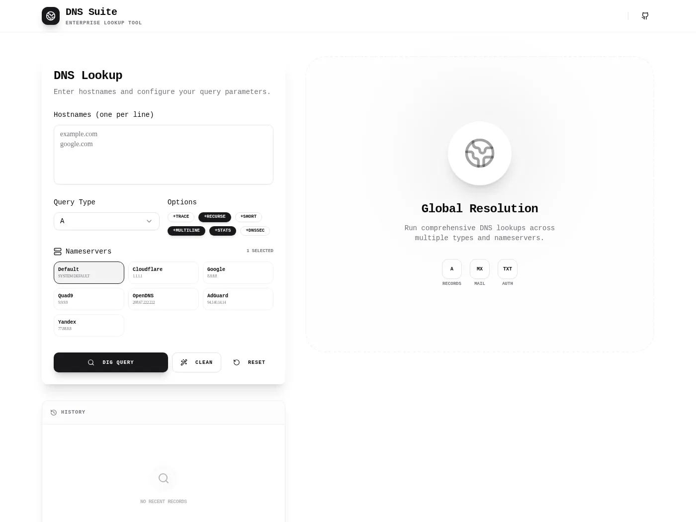 DNS Lookup Suite