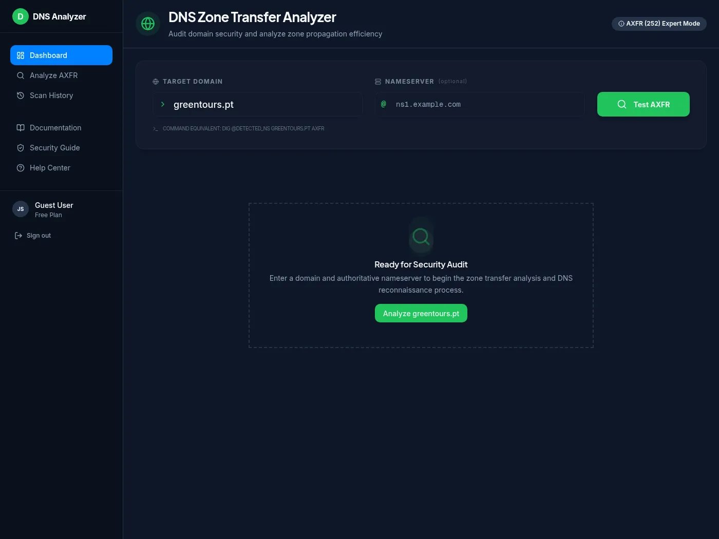 DNS Zone Transfer Analyzer