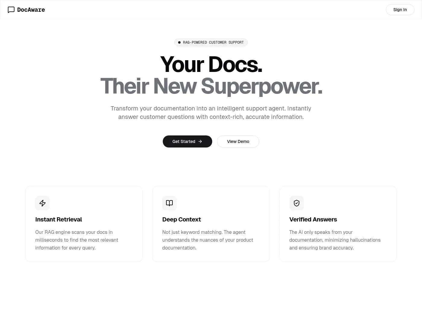 DocAware Support Chat
