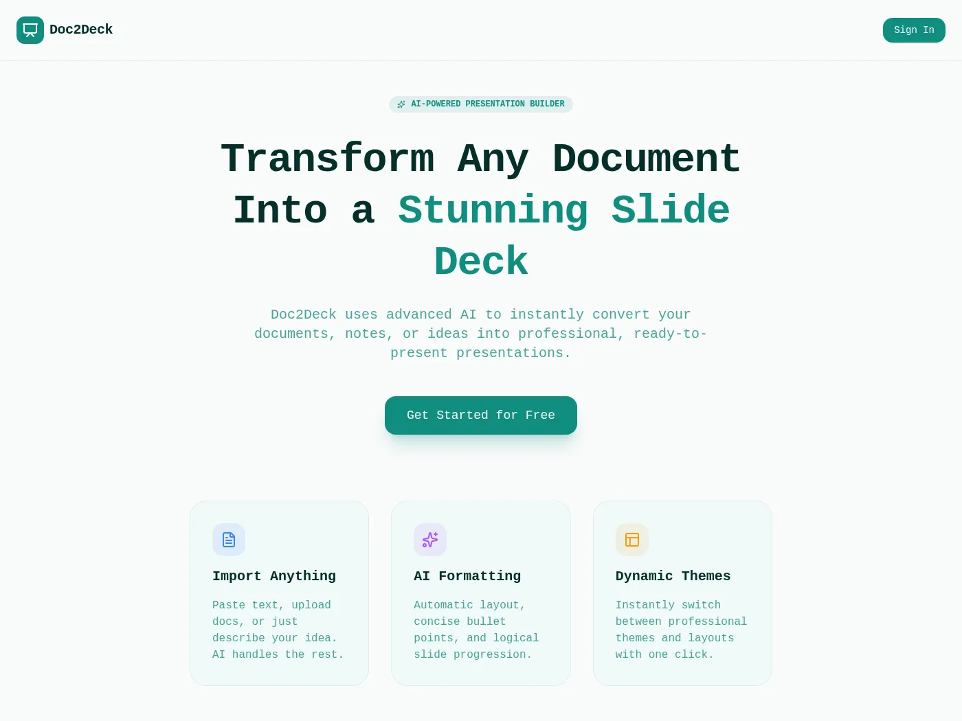 Doc2Deck