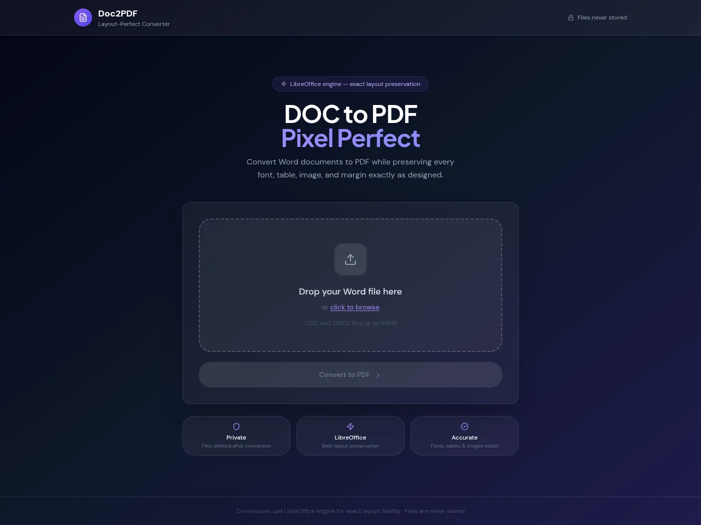 Doc2PDF Pop-up Converter