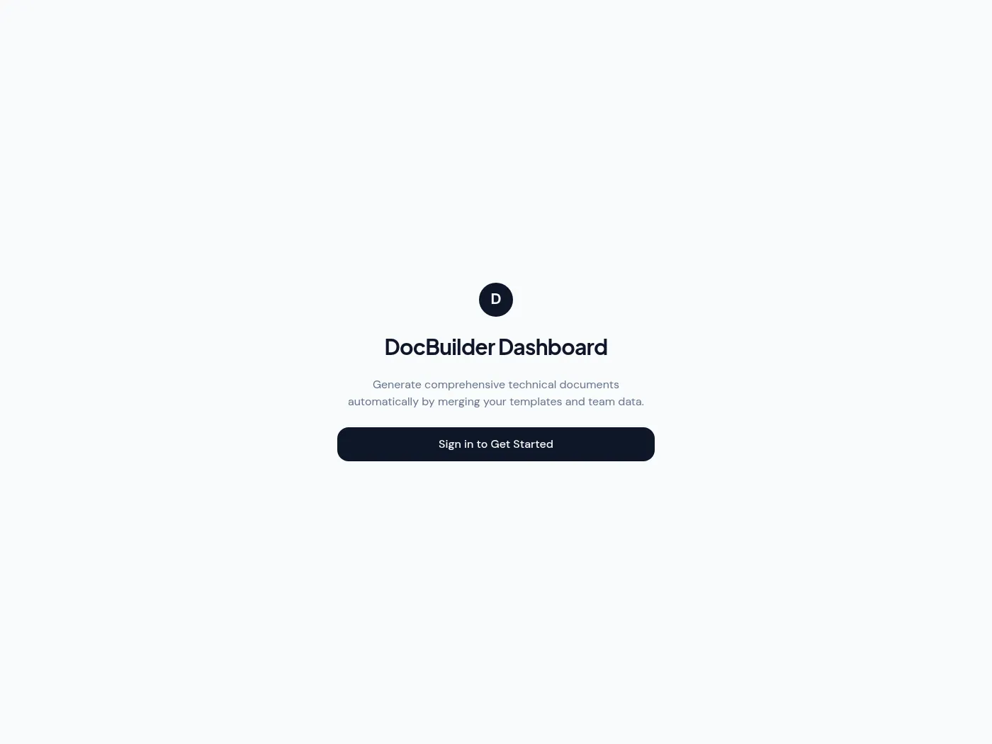 DocBuilder Dashboard