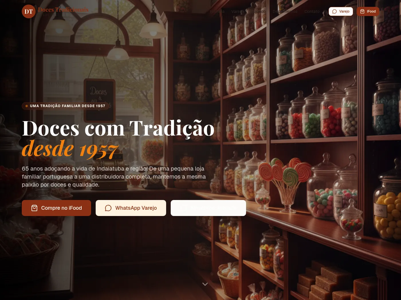 Doces Tradicionais Landing