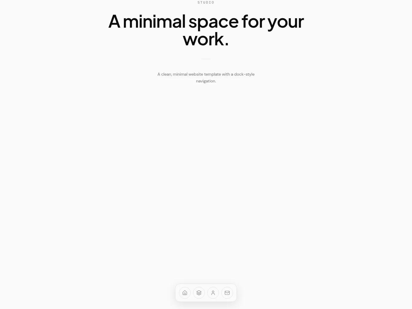 Minimal Dock Web Template