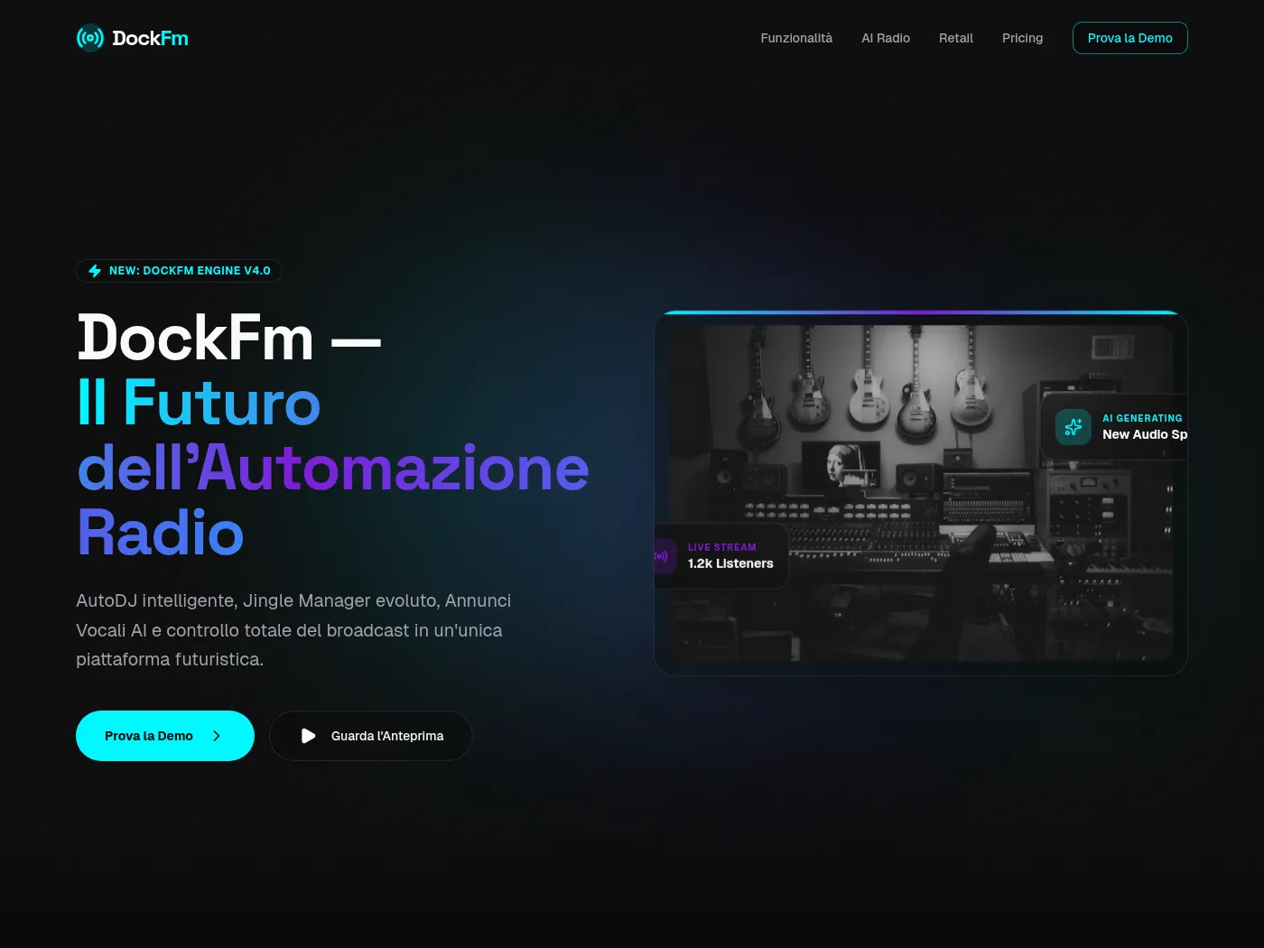DockFm Visionary Web Experience