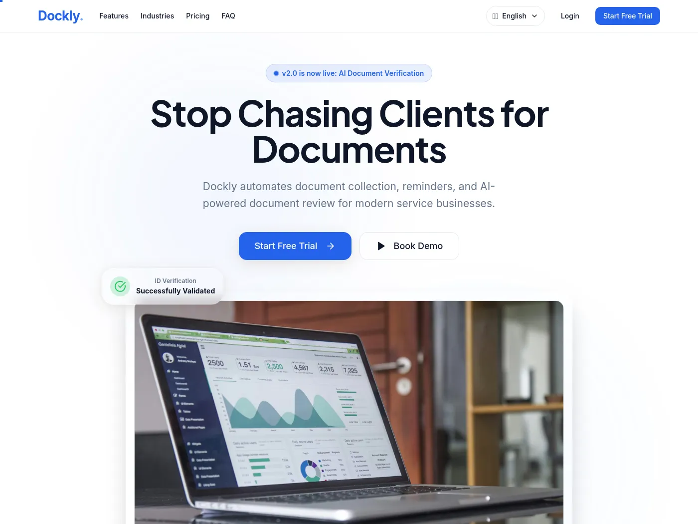 Dockly Premium SaaS Website