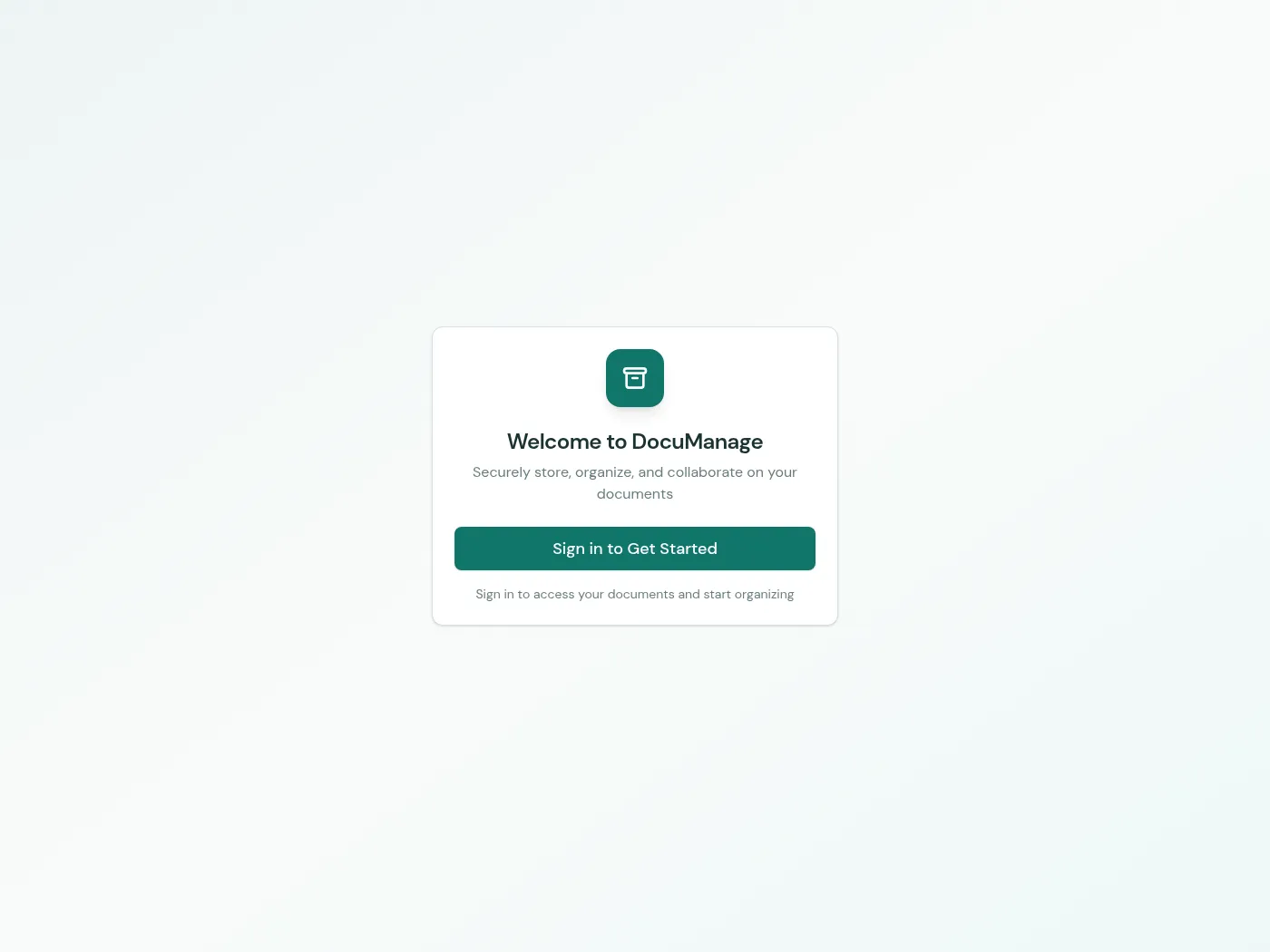 DocuManage Dashboard