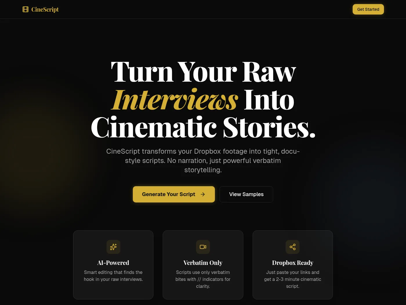 CineScript Generator