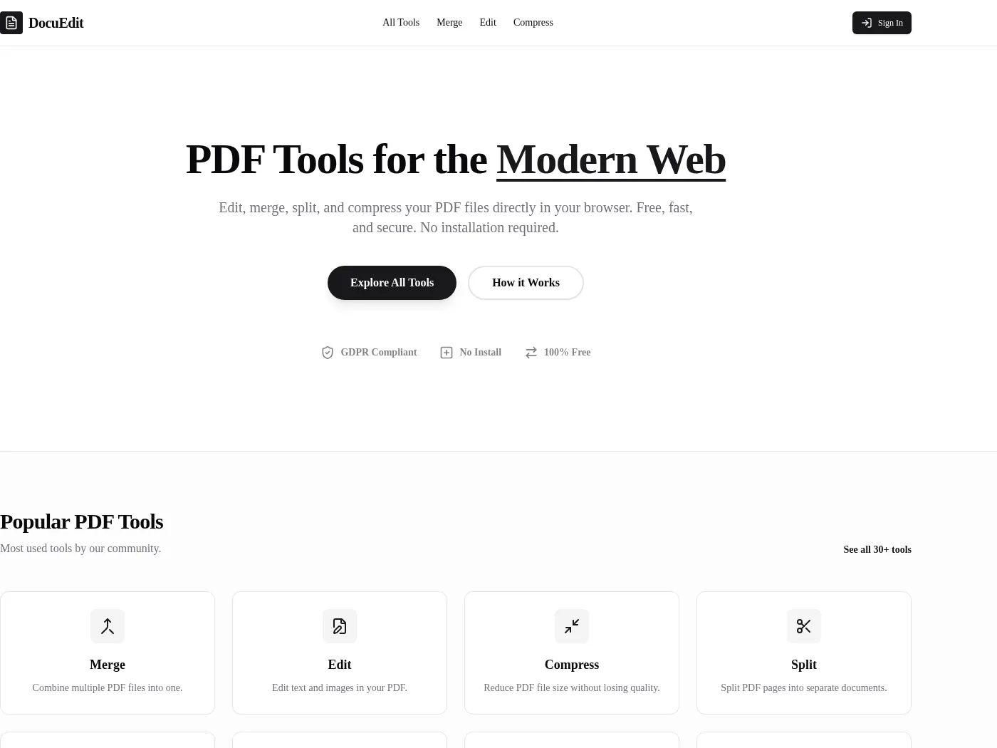 DocuEdit Web Suite