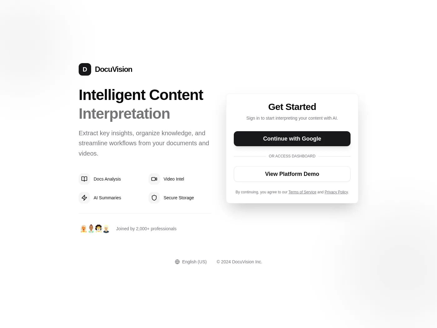 DocuVision SaaS Platform