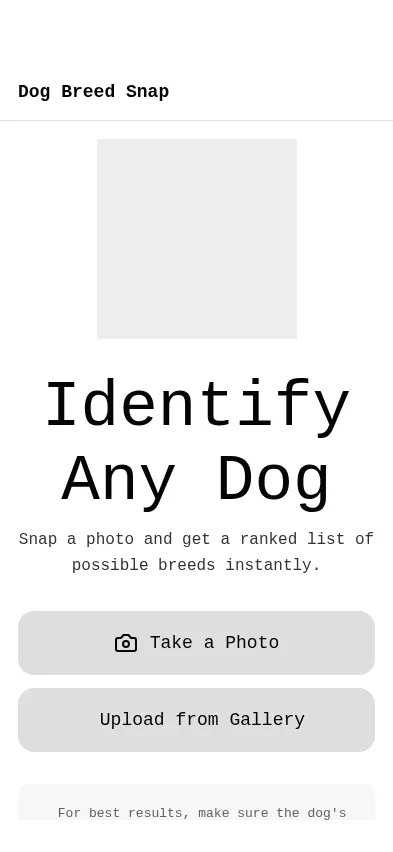 Dog Breed Snap
