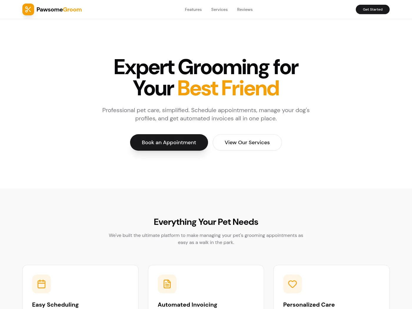Pawsome Grooming Scheduler