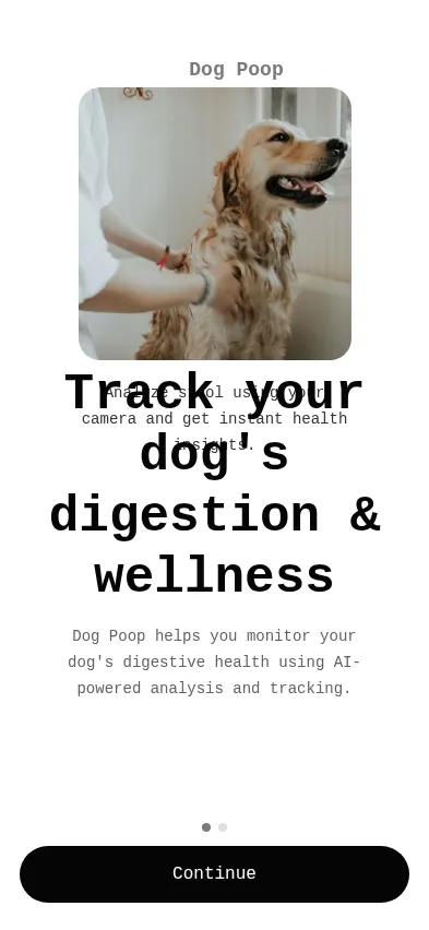 Dog Poop Health Tracker