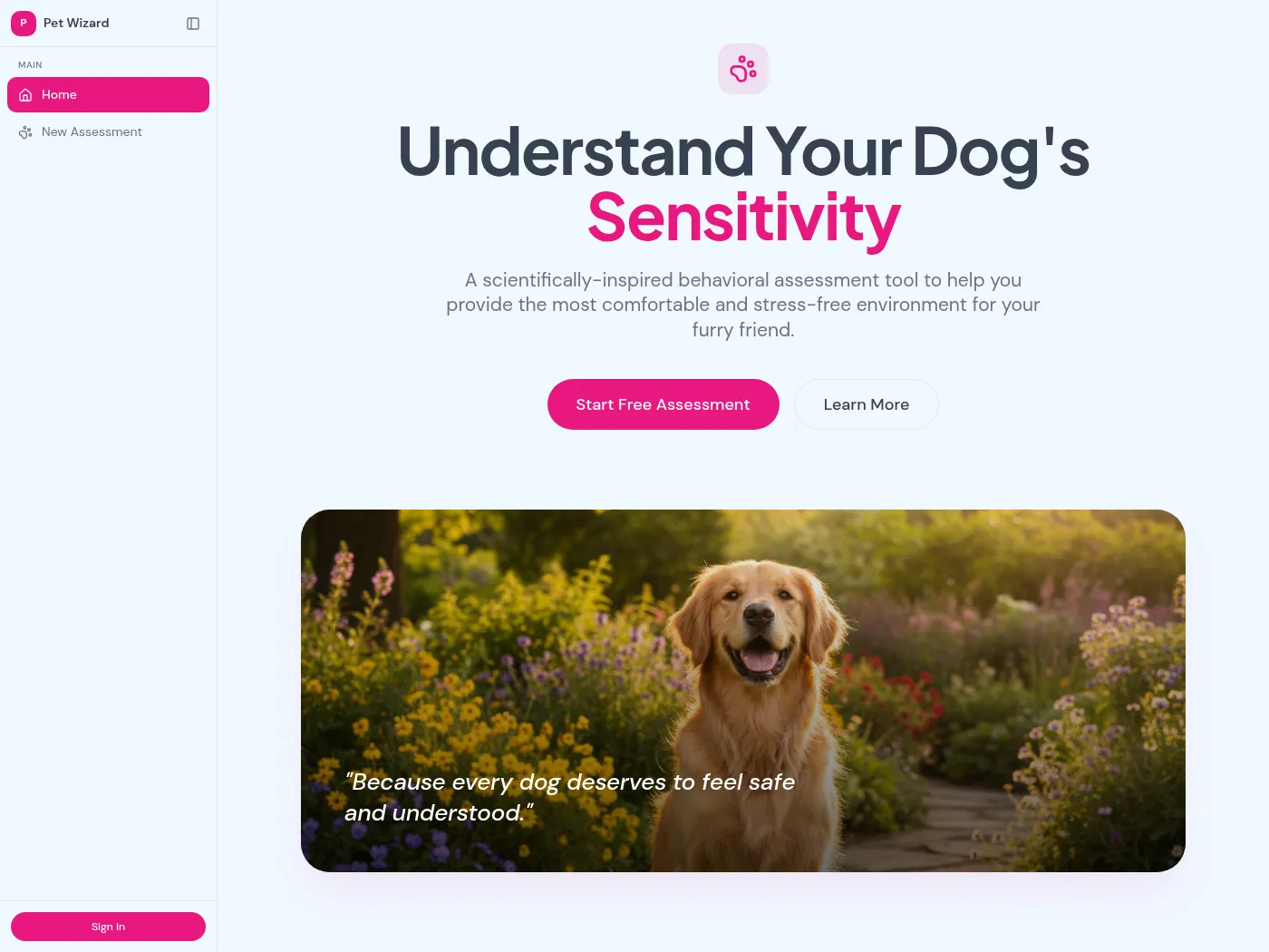 Pet Sensitivity Wizard