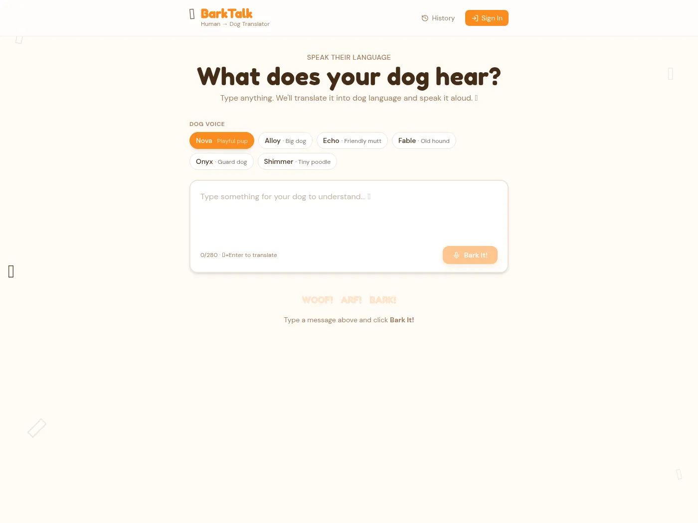 BarkTalk Translator