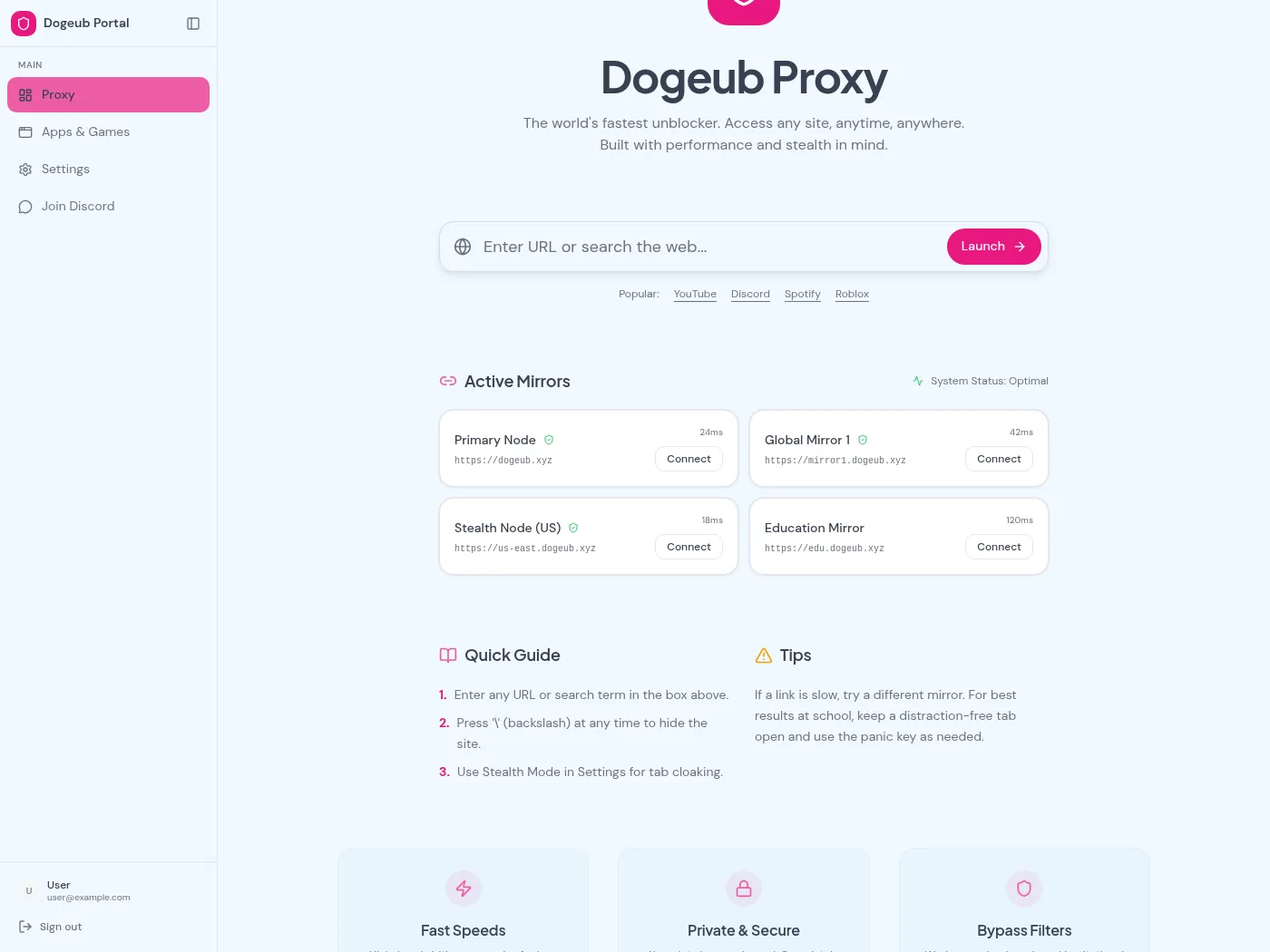 Dogeub Proxy Portal
