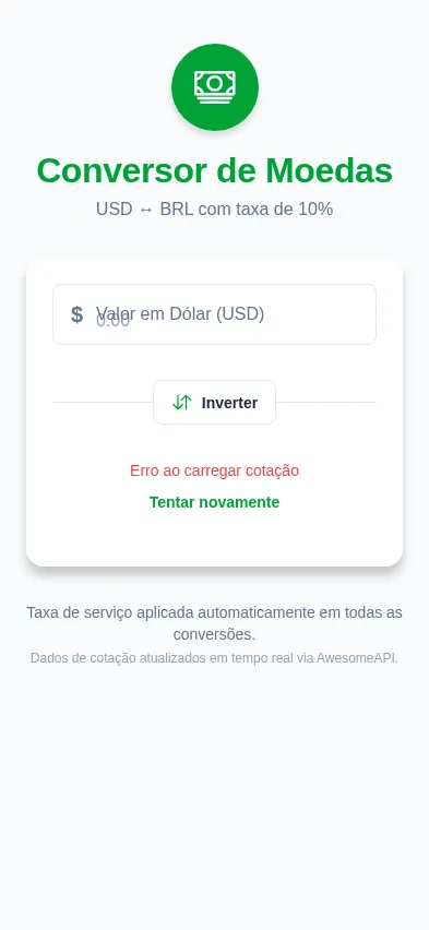 Dólar Real Converter