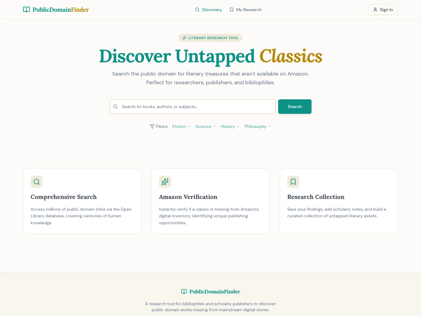 Public Domain Book Finder