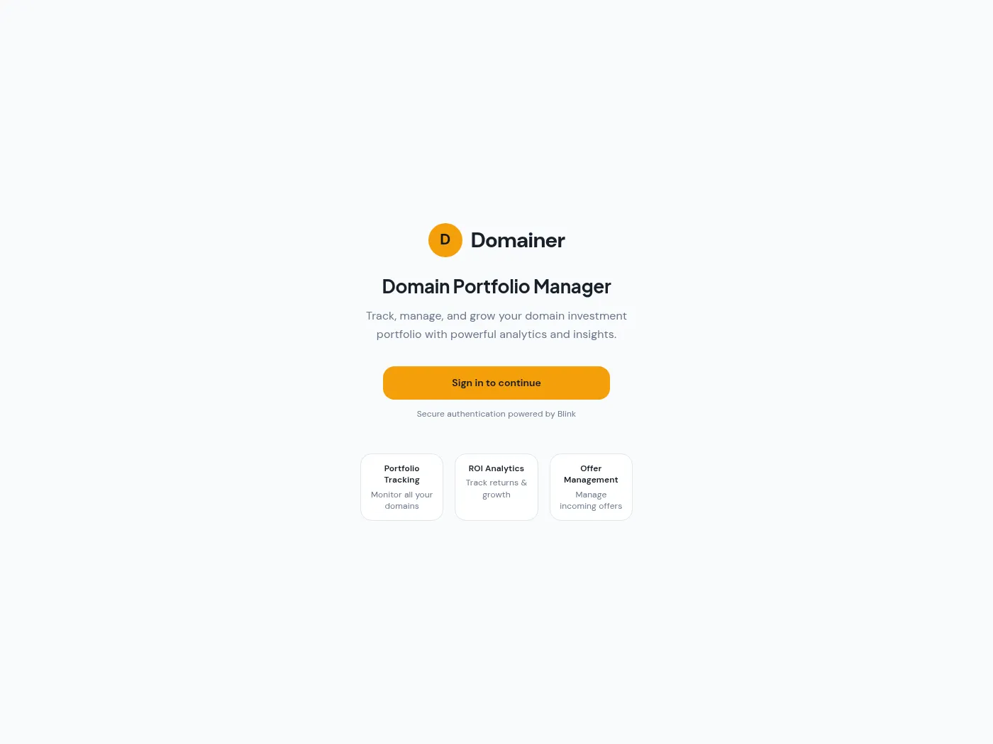 Domainer Dashboard