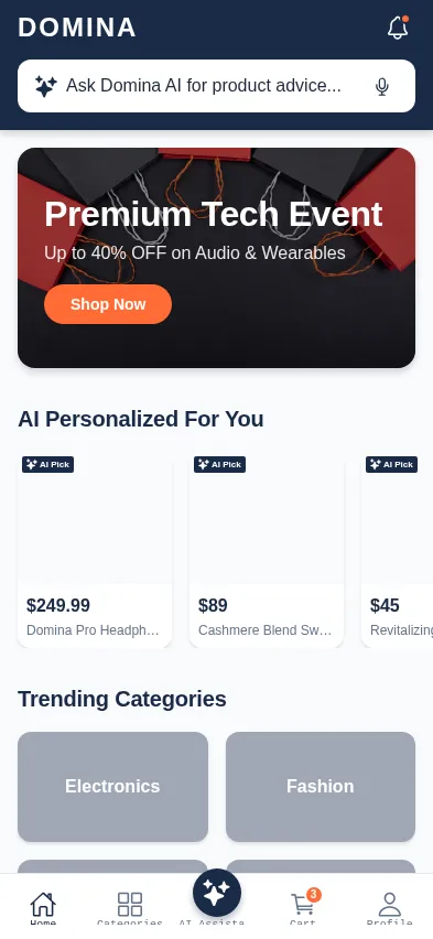 Domina Marketplace App