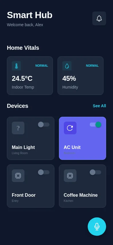 Domotique SmartHub Web
