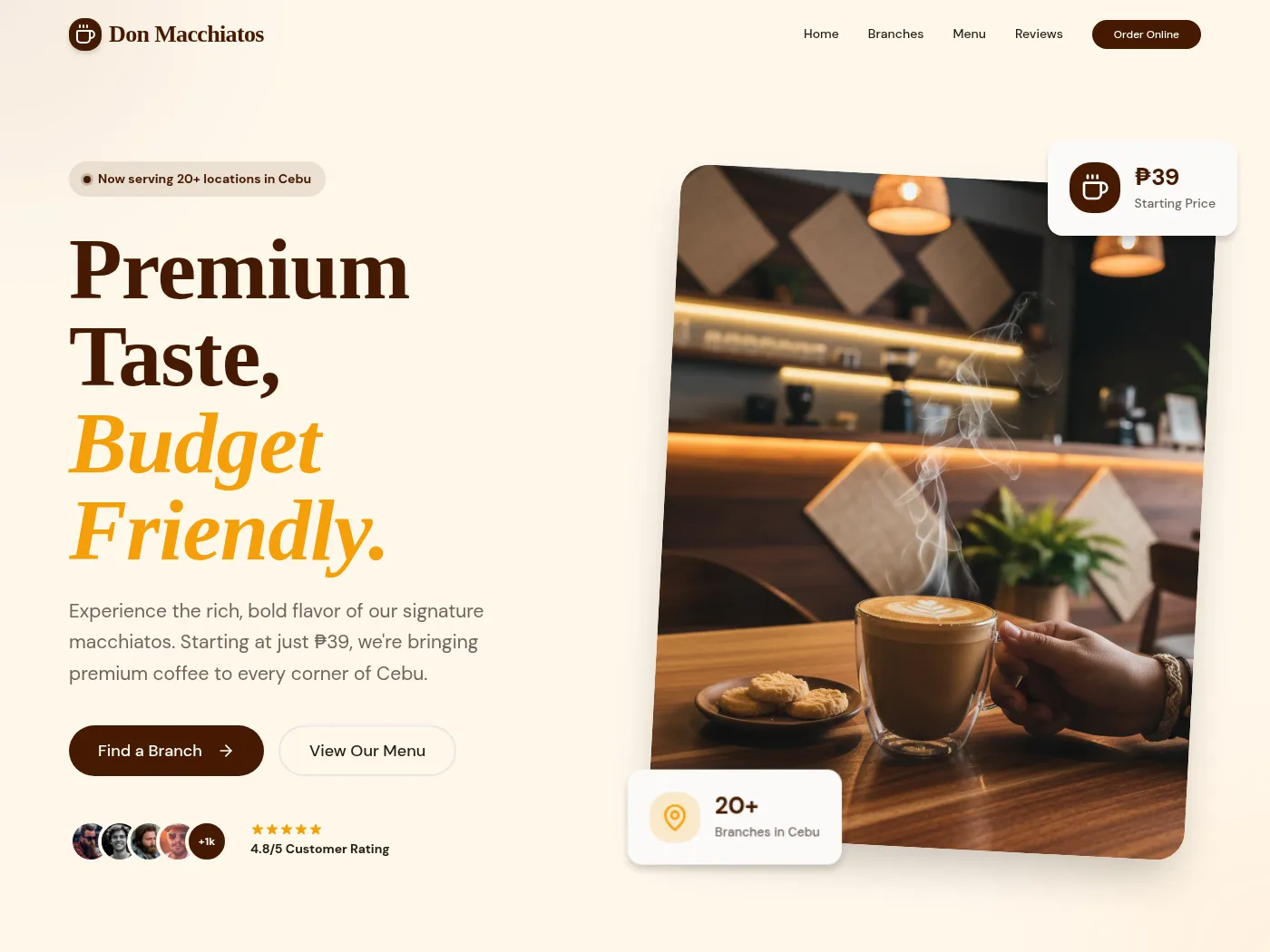 Don Macchiatos Coffee Web