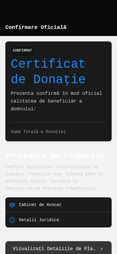 Donație Confirmare Online