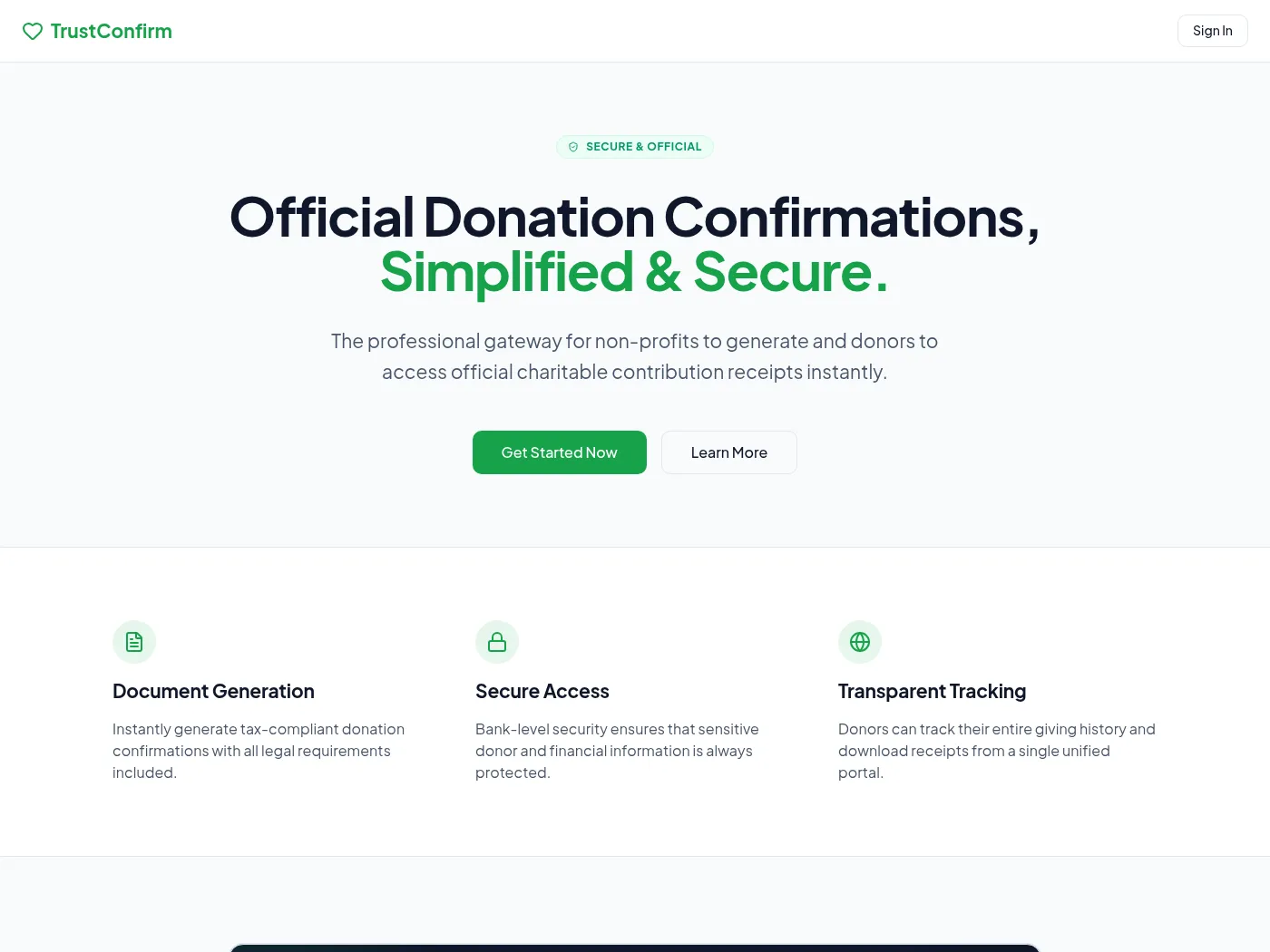 Donation Confirmation Portal