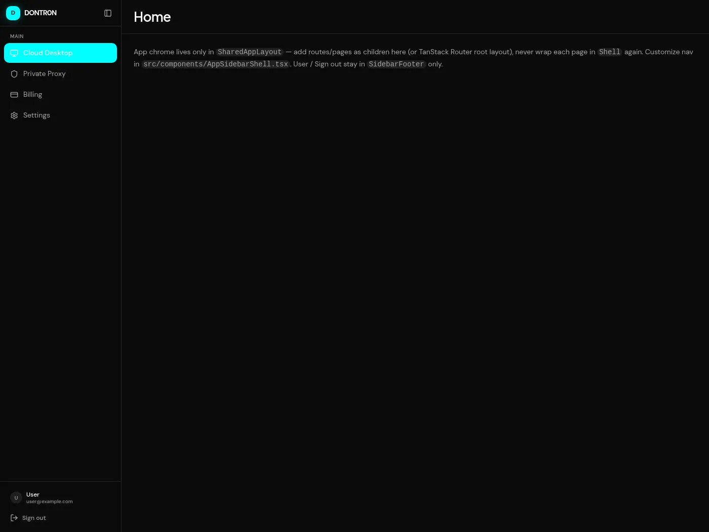 Dontr0n Cloud Workspace