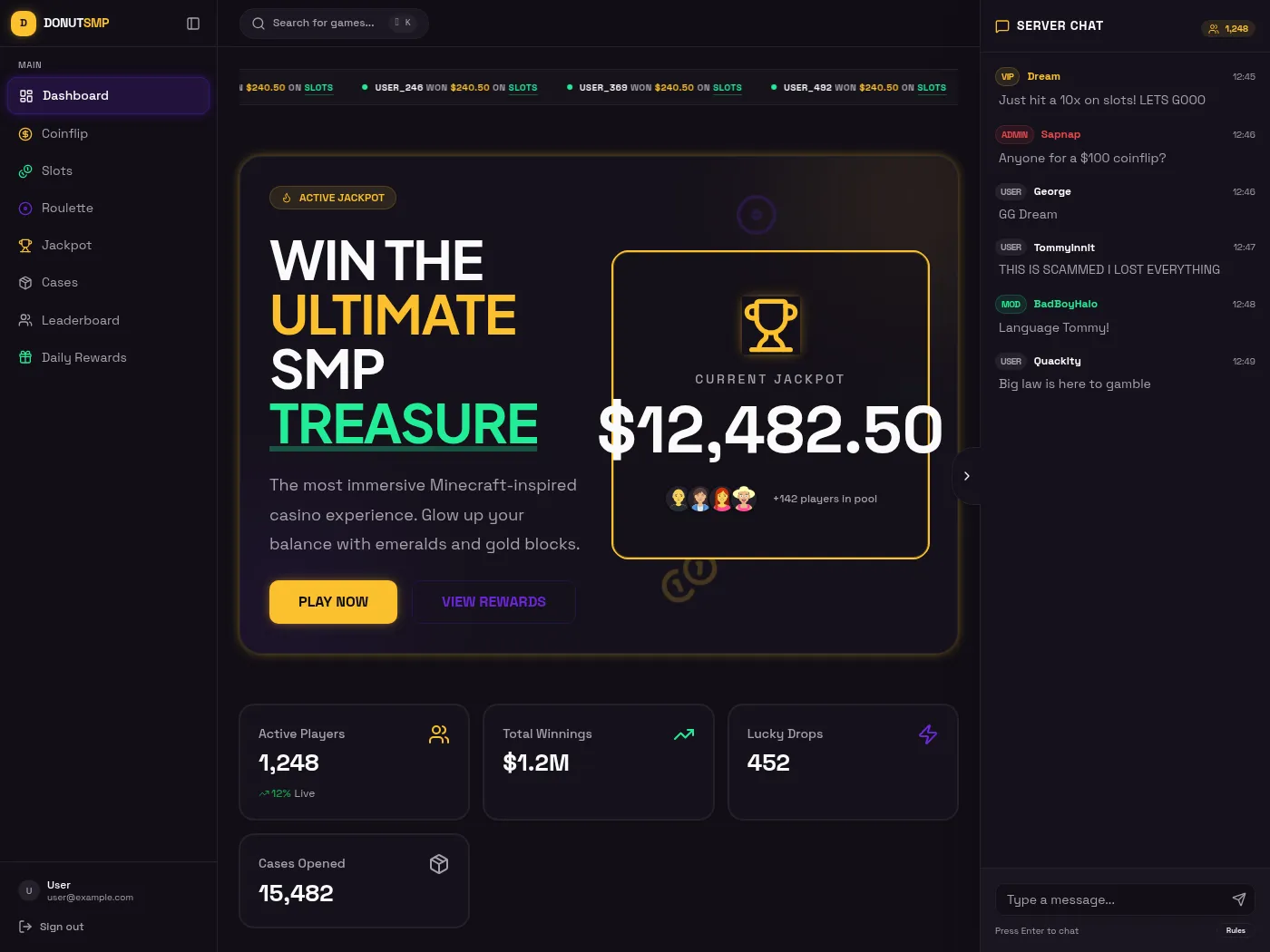 DonutSMP Casino Website