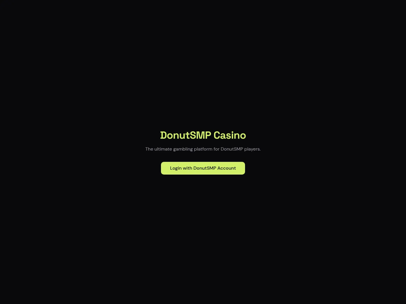 DonutSMP Casino Platform