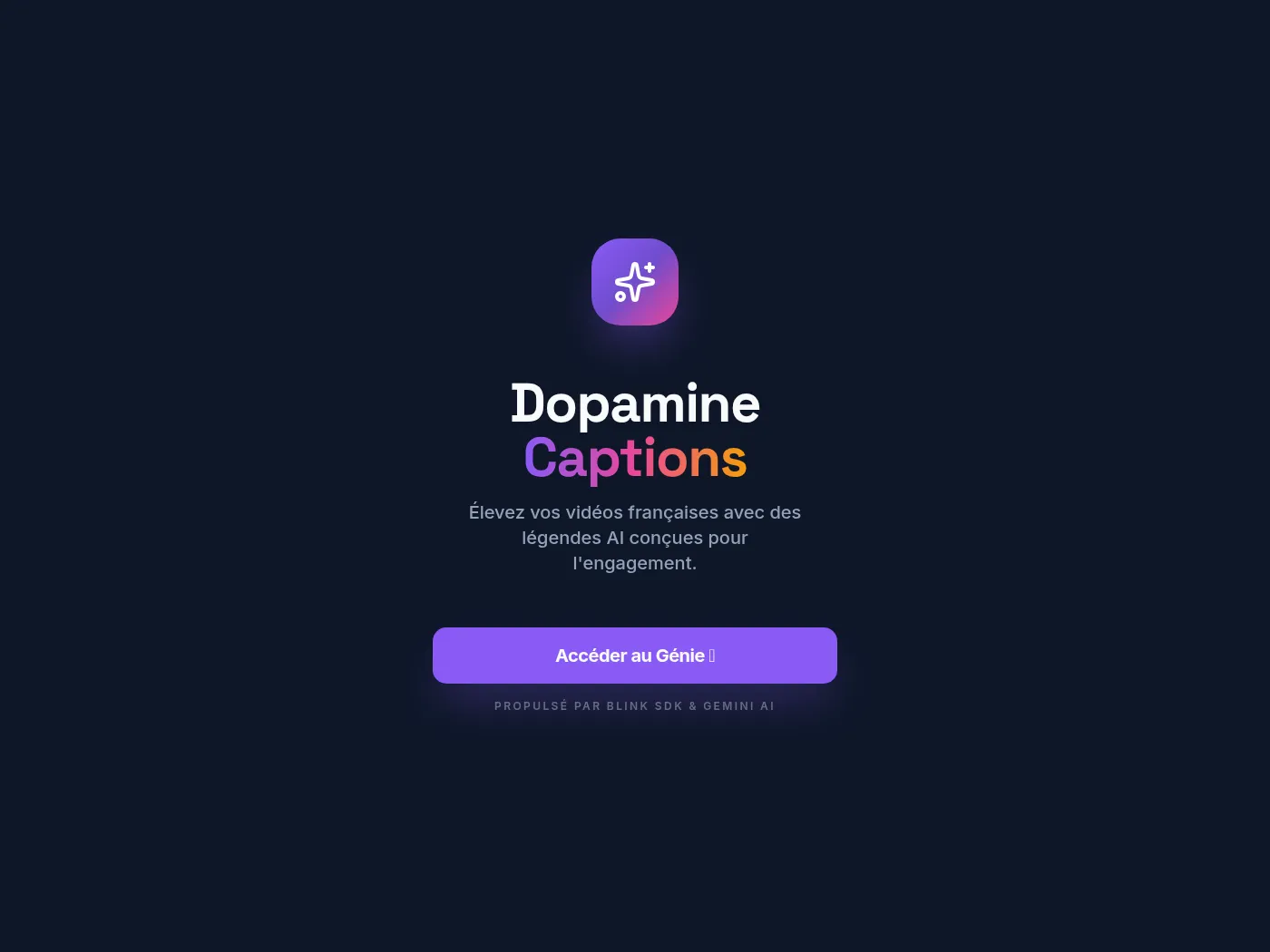 Dopamine Captions Genie