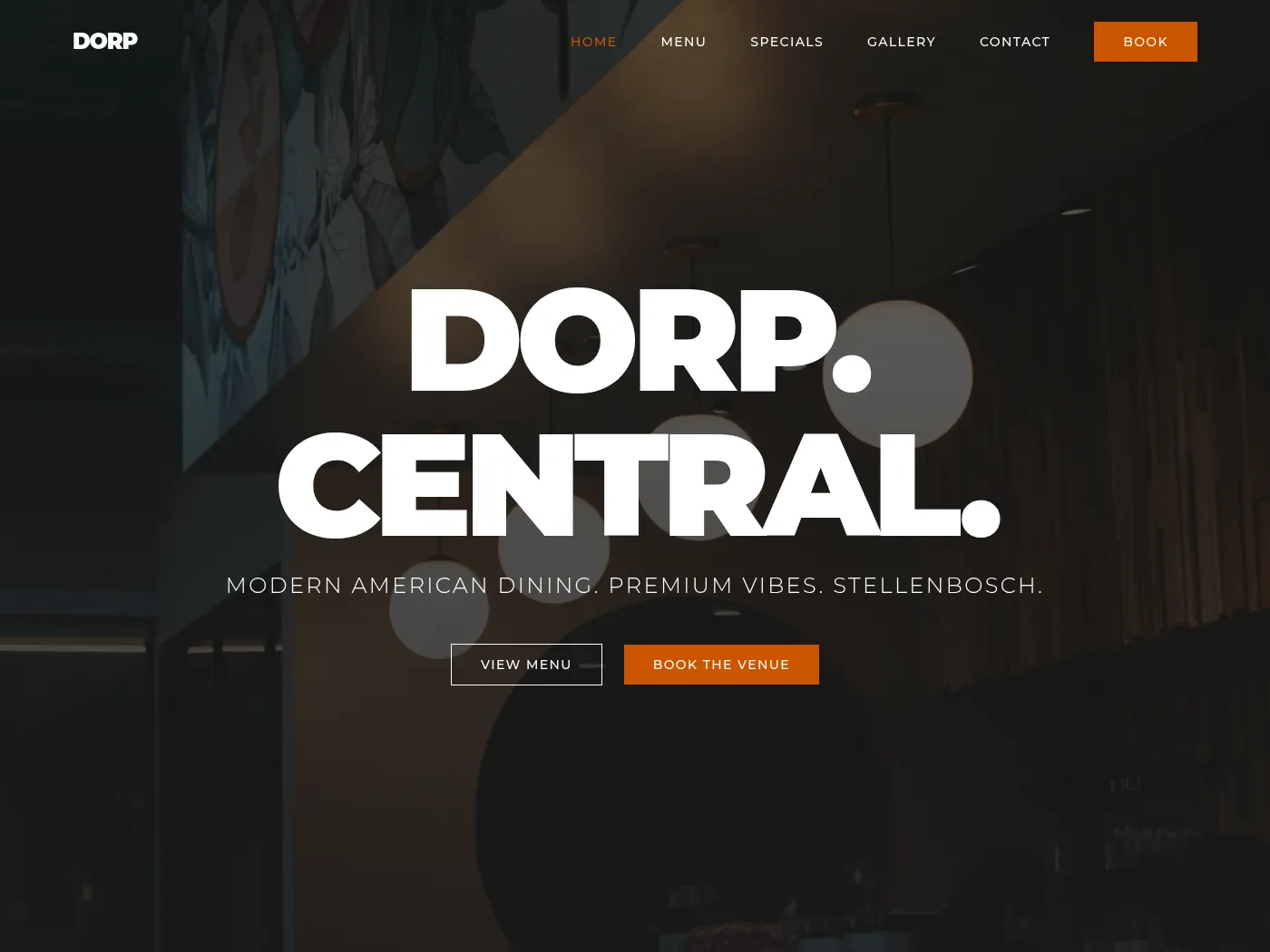 Dorp Premium Bar Website