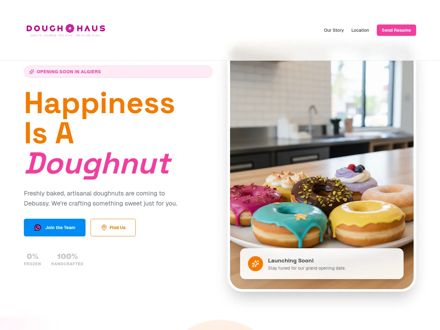 Dough Haus Launch Page