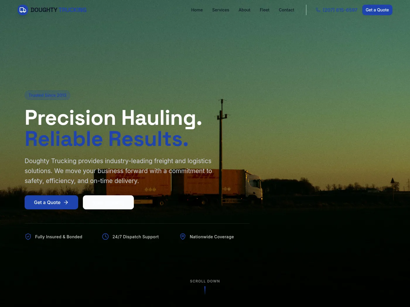 Doughty Trucking Website