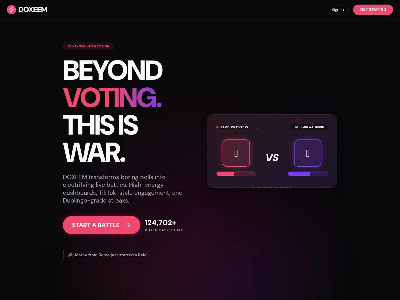 DOXEEM: Real-Time Battle Arena