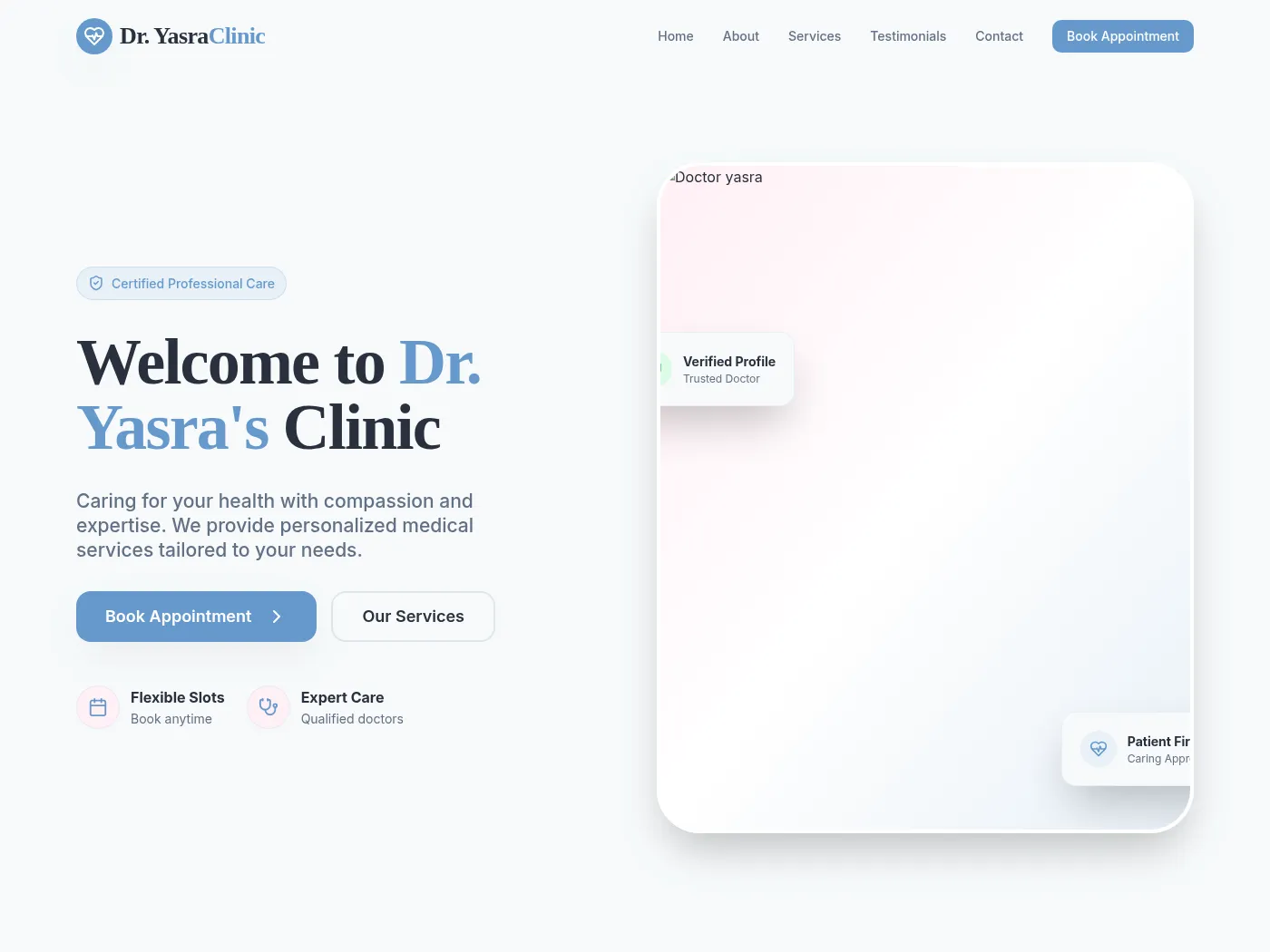 Dr. Yasra Clinic Site