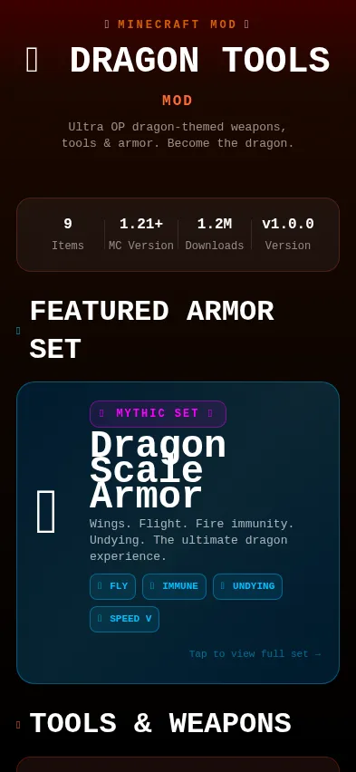 Dragon Tools Mod