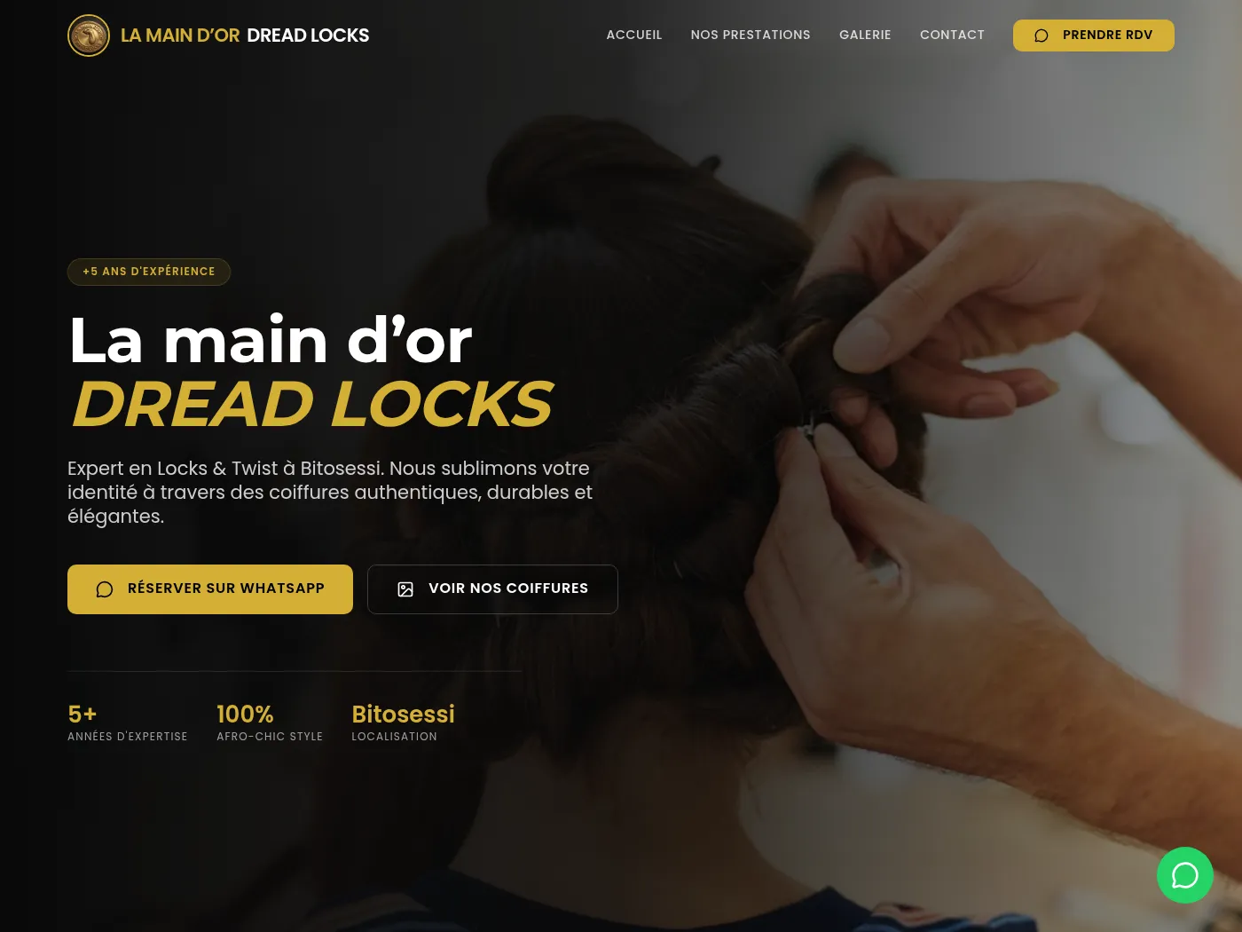 La main d’or Dread Locks Site