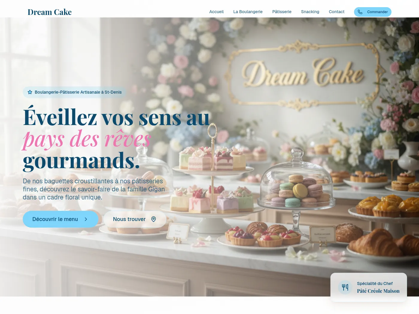 Dream Cake Bakery Site