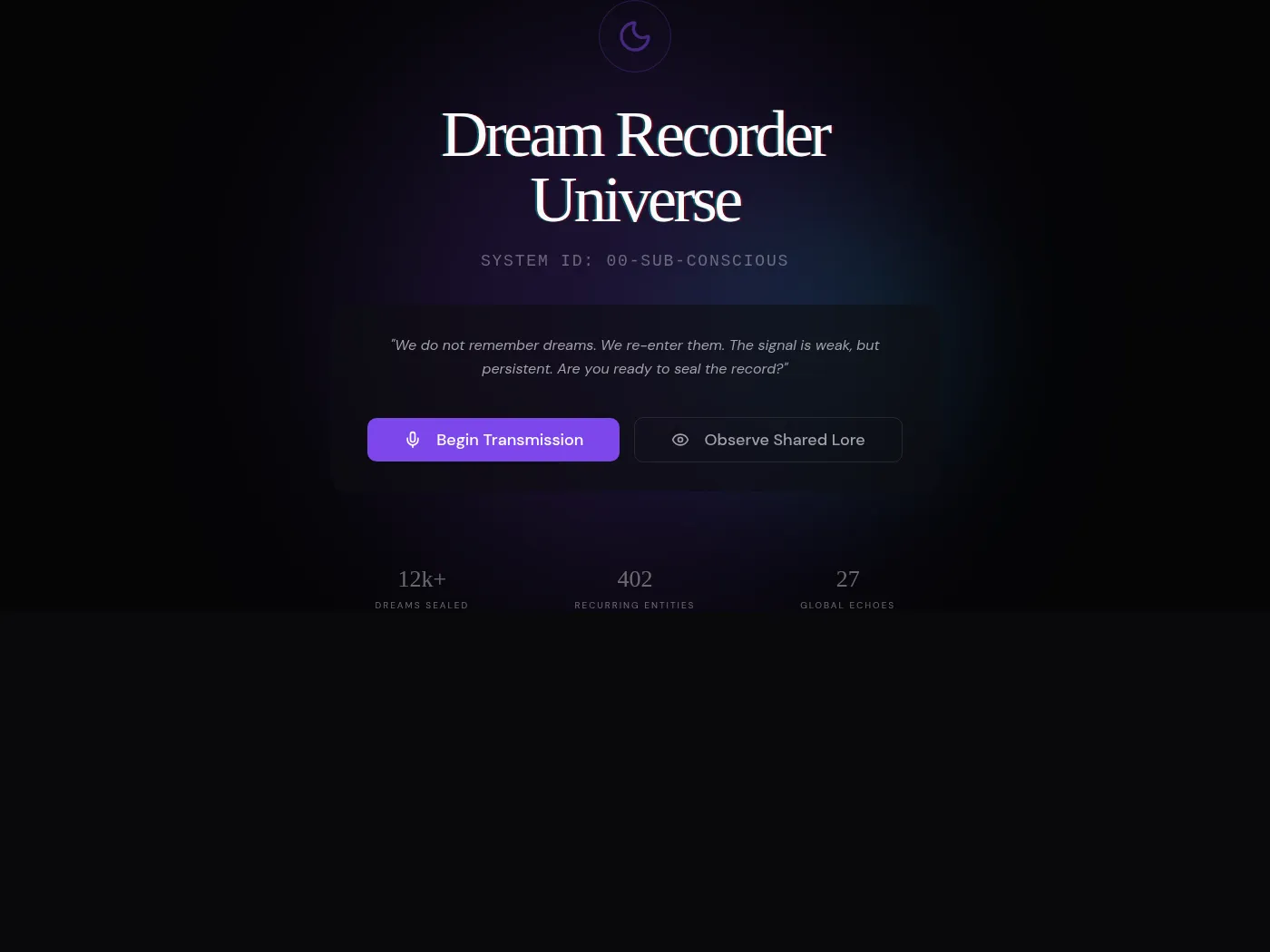 Dream Recorder Universe