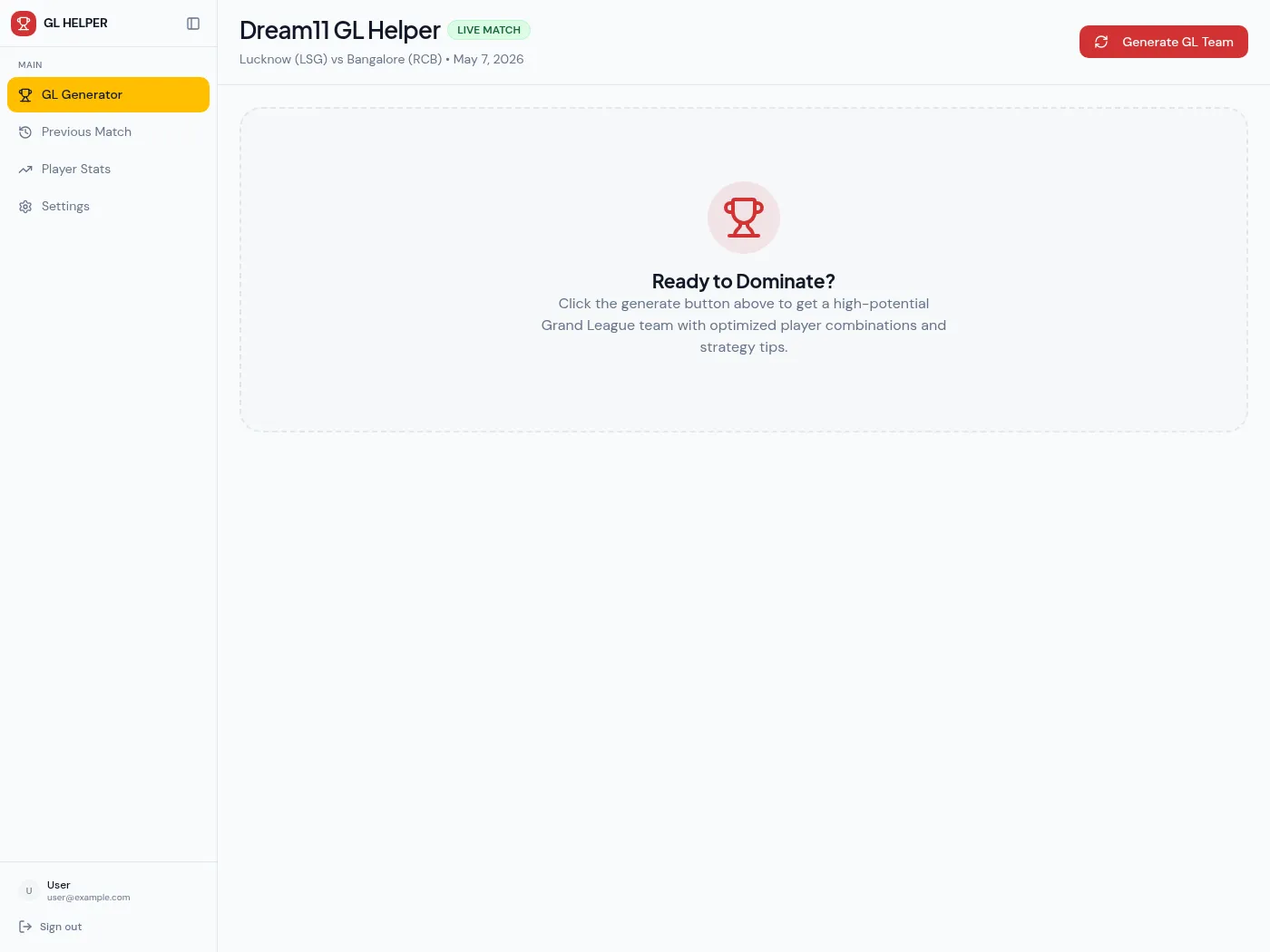 Dream11 Grand League Helper